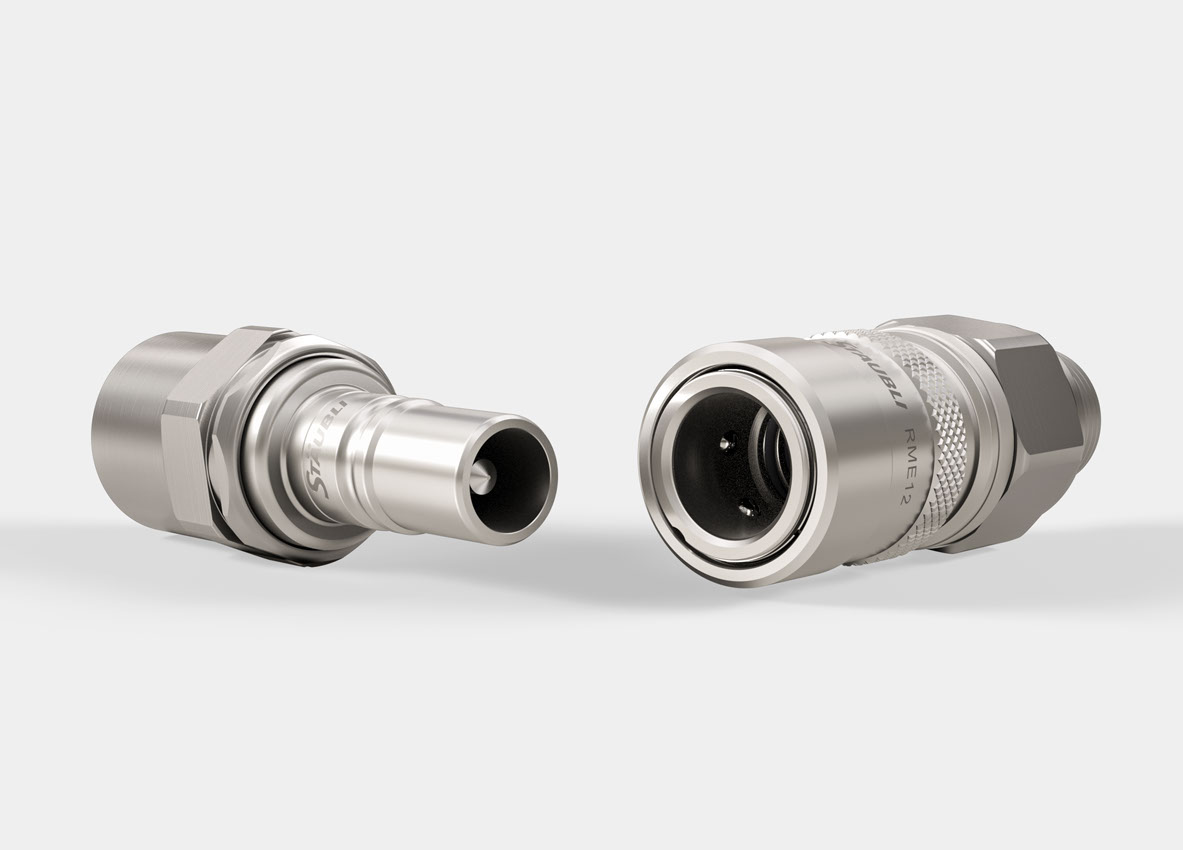 Double shutoff temperature control quick couplings RME - Stäubli