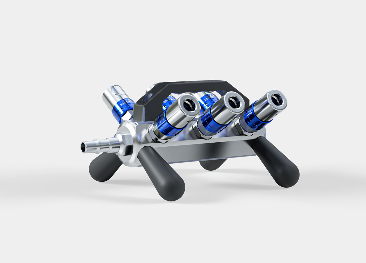 Compact breathing air manifold unit DQR - Stäubli