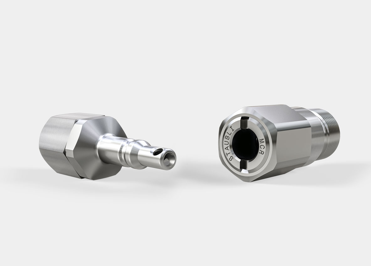 Micro compressed air quick couplings MCR - Stäubli