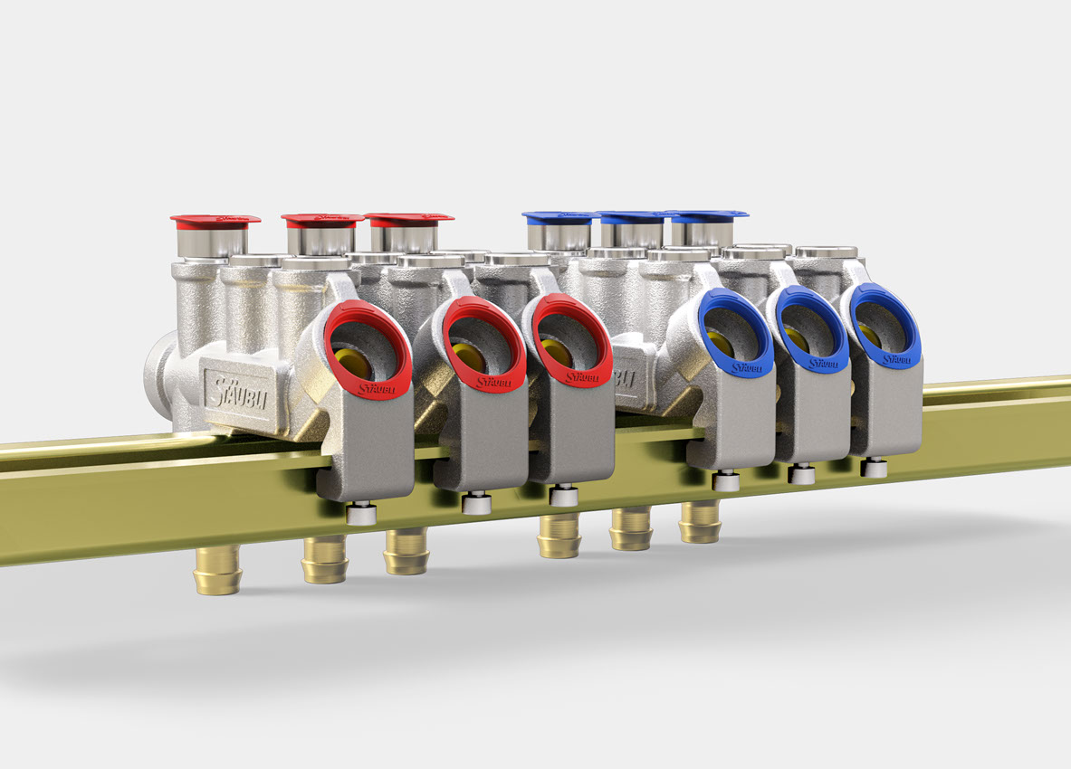 Modules for connection of temperature-control circuits on injection ...