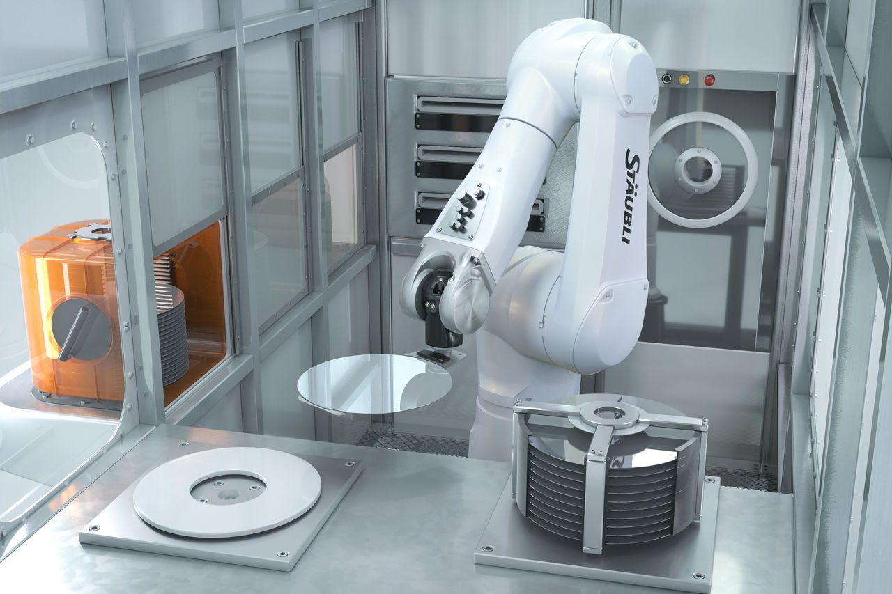 Traitement des wafers et des panneaux avec les robots Stäubli