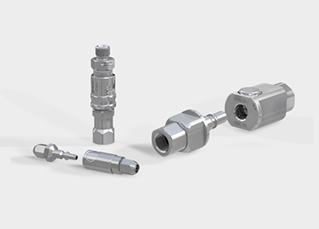 Modular quick and dry disconnect couplings for fluids and gases