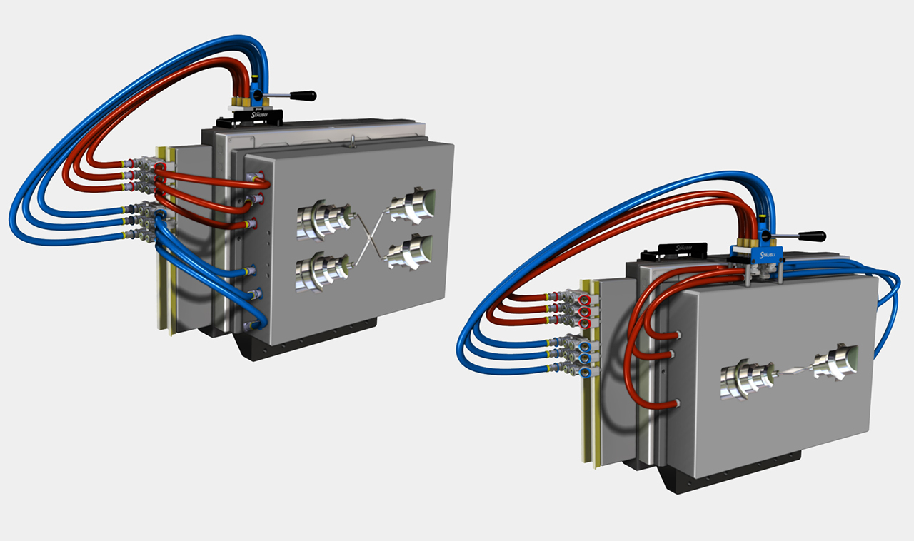 Modules for connection of temperature-control circuits on injection ...