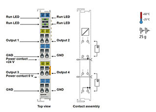 4-channel analog output terminal -10…+10 V, 16bit | Stäubli United States